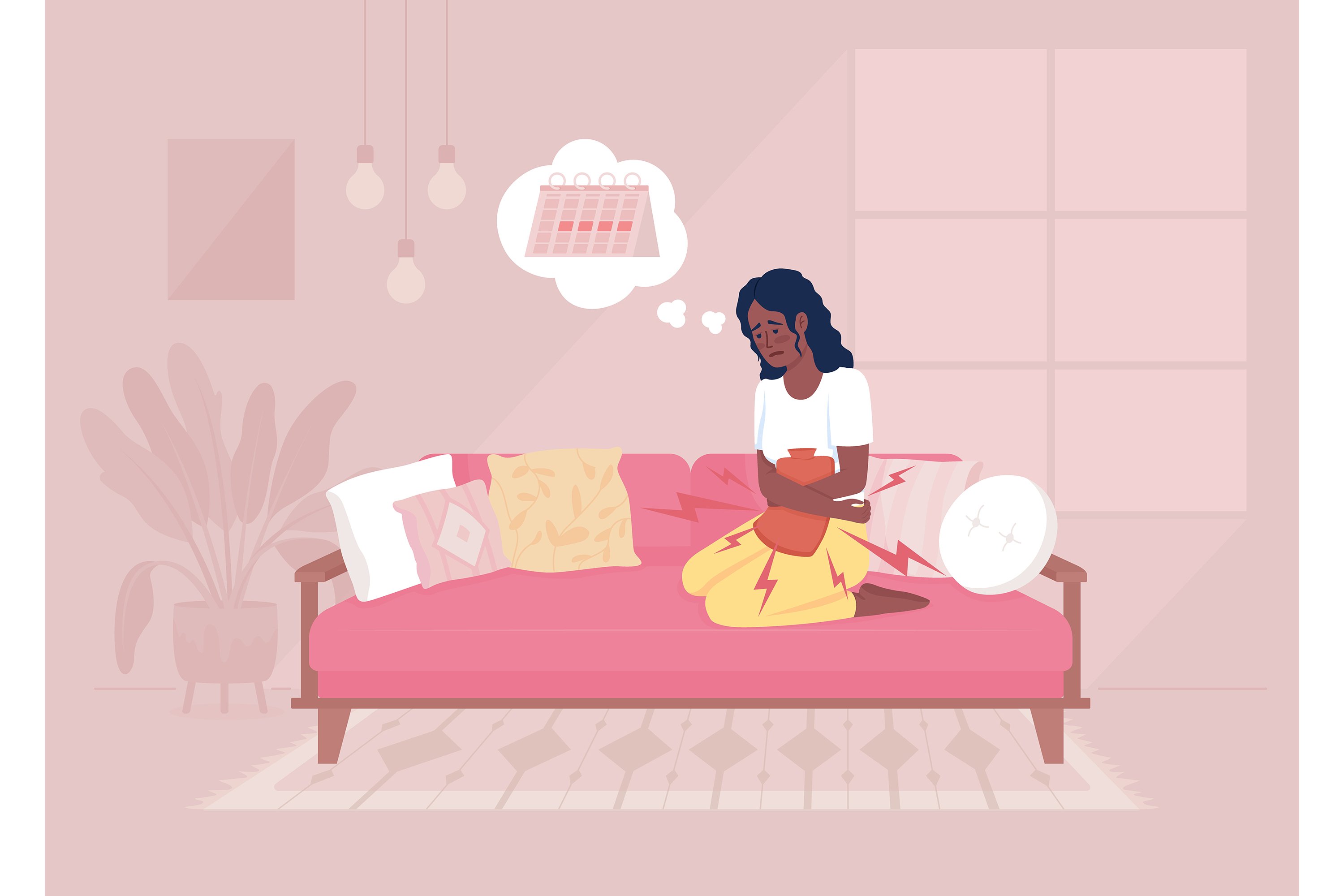 Menstrual Cramps Cartoon