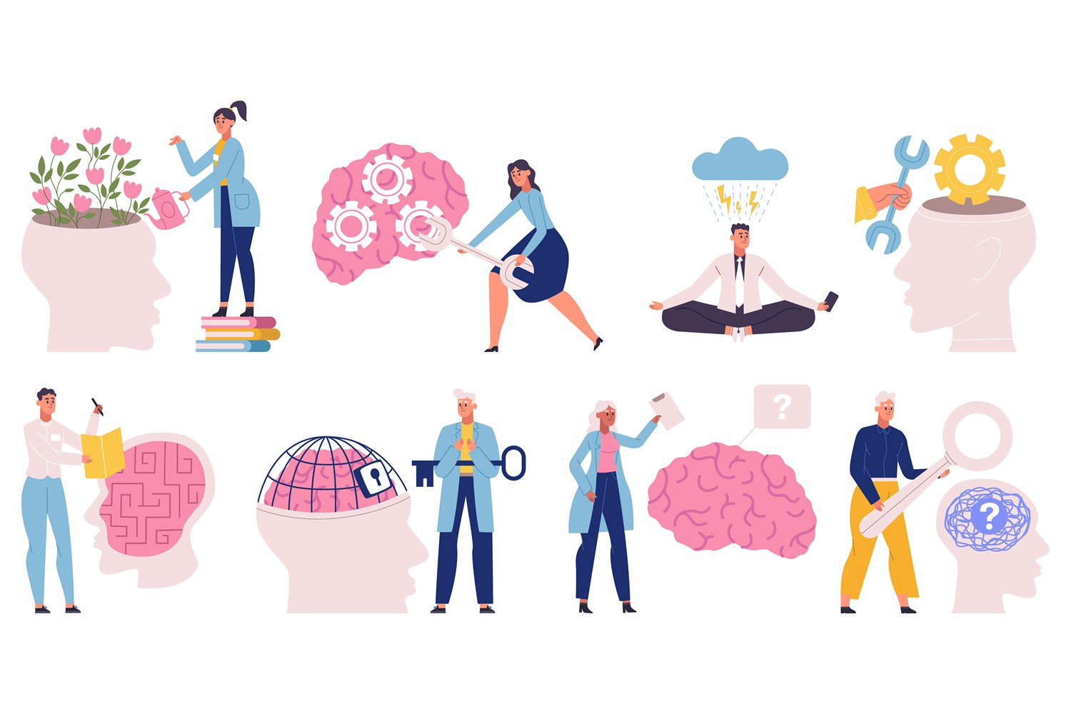 Mental health, cognitive brain support, stress therapy. Emot (1825265 ...