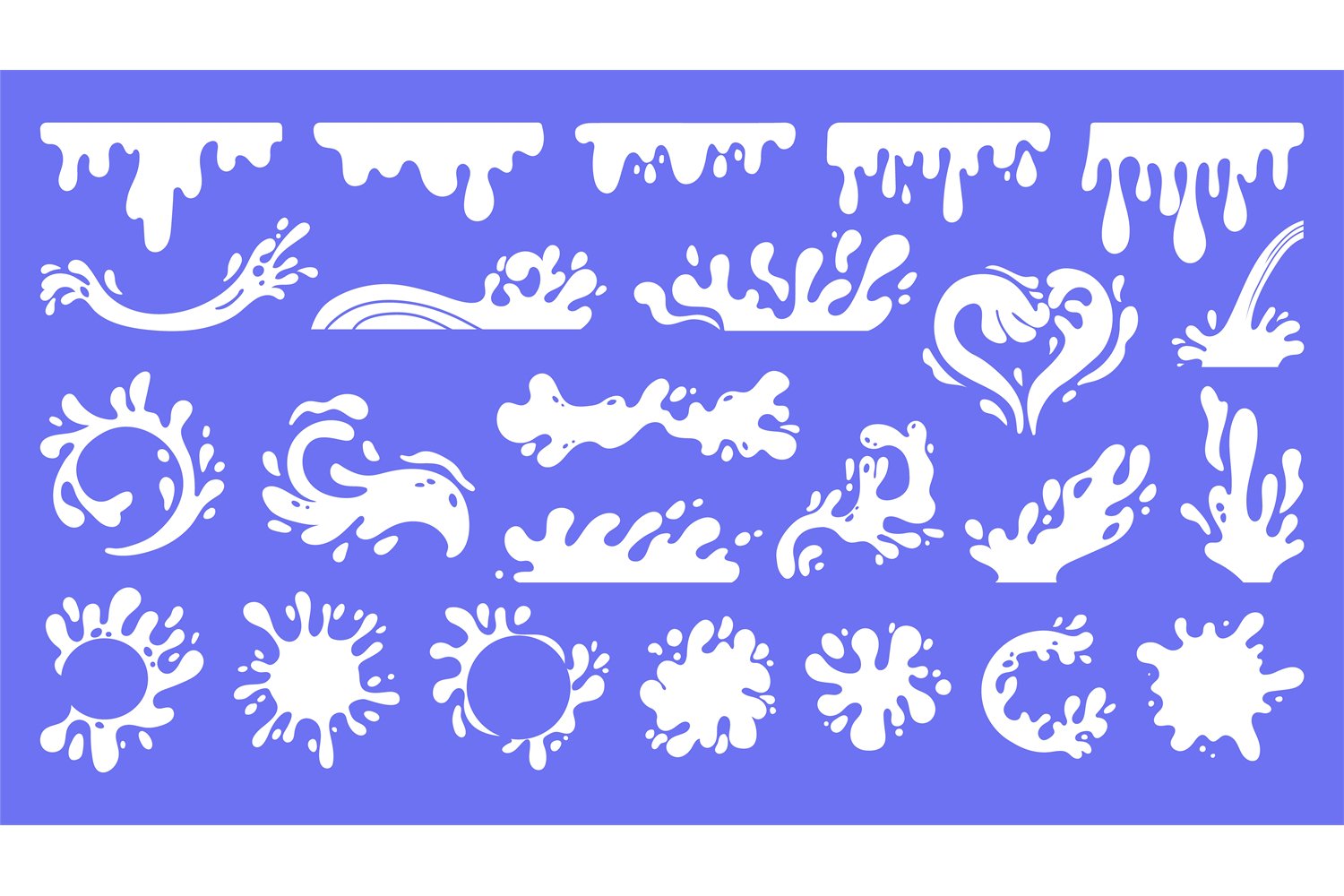 Cartoon milk stain. Falling milk drop shape, grocery logo of