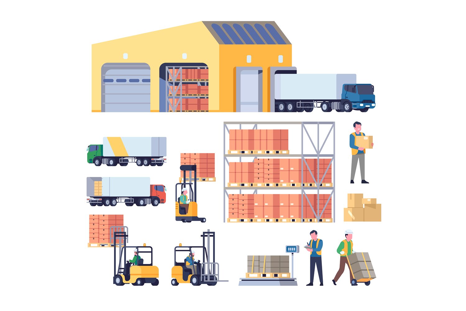 Logistics cargo. Transportable freight delivery. Shipping eq (2123699 ...