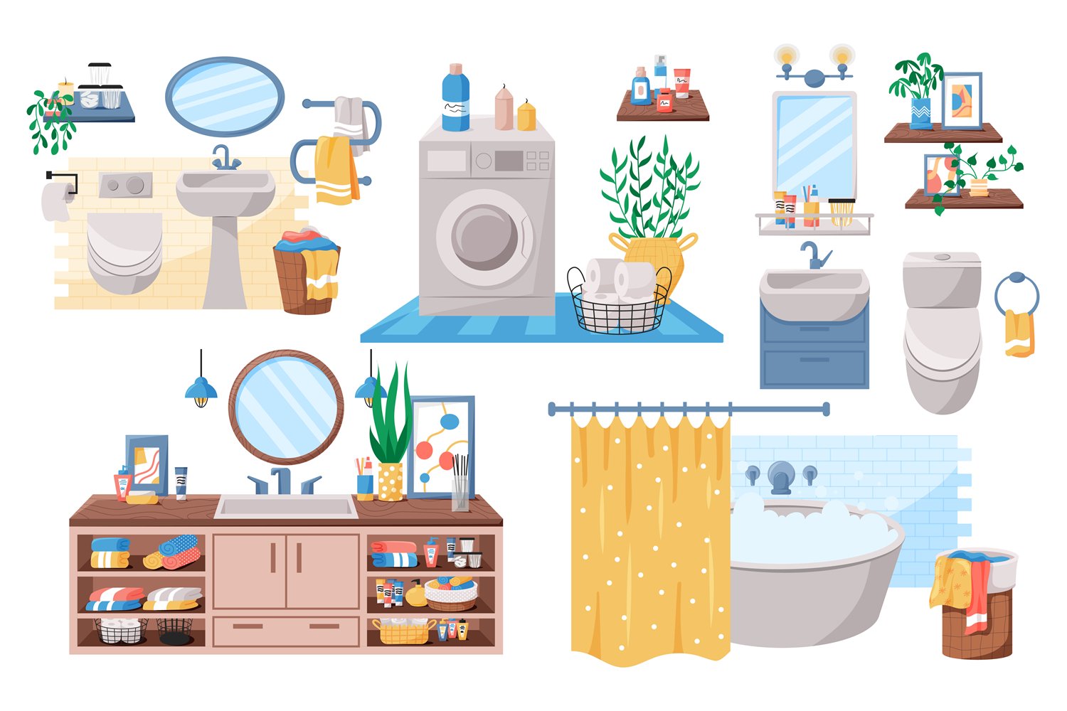 Bathroom interior. Toilet room with sink and bath. Washbasin (2226756 ...