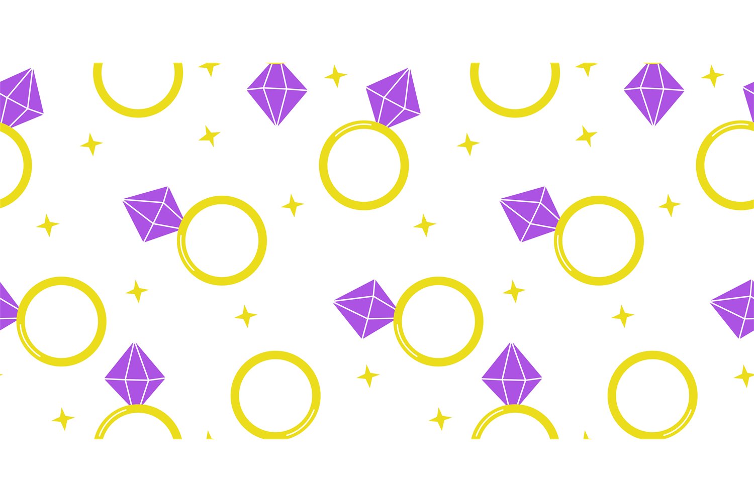 Diamond ring pattern. Fashion engagement. Circle gold gift. (2245599 ...