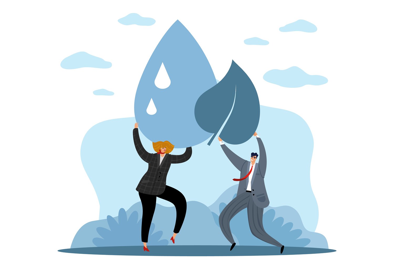 Clean water, quality of ocean, sea or river, tap water envir (2250378 ...