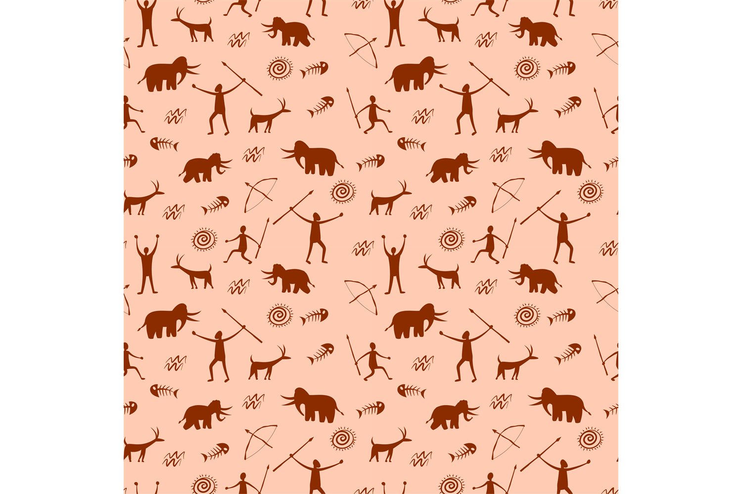 Cave art. Caveman hand pattern. Prehistoric hunter theme. Af (2245813 ...