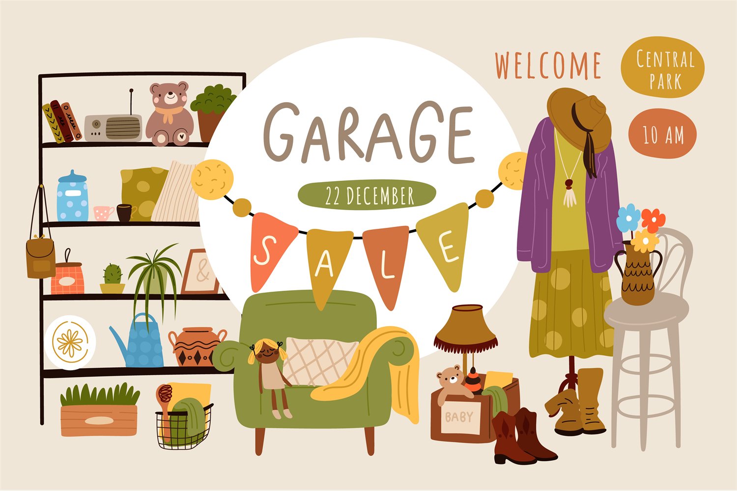 Flea Market Flyer Graphics