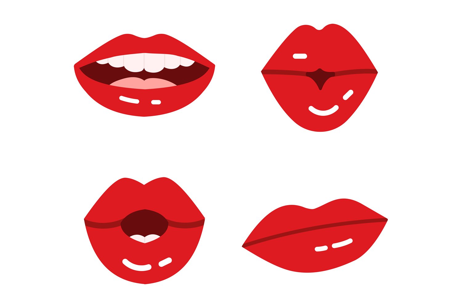 Cartoon Kiss Lips