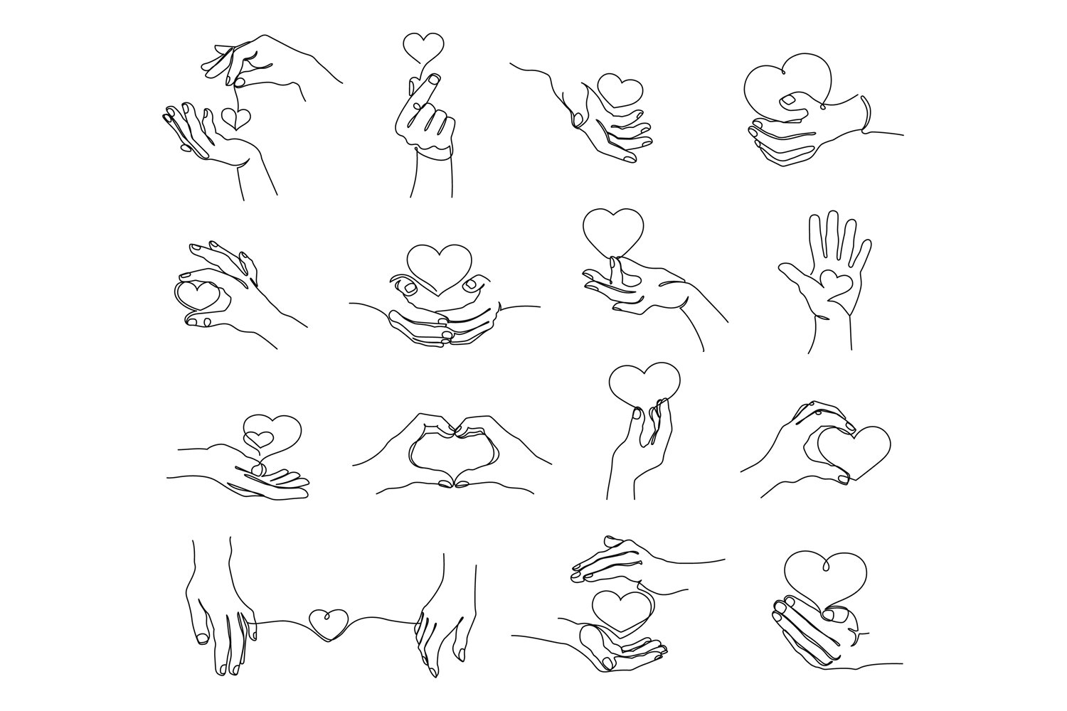 Drawings Of Hands Holding A Heart