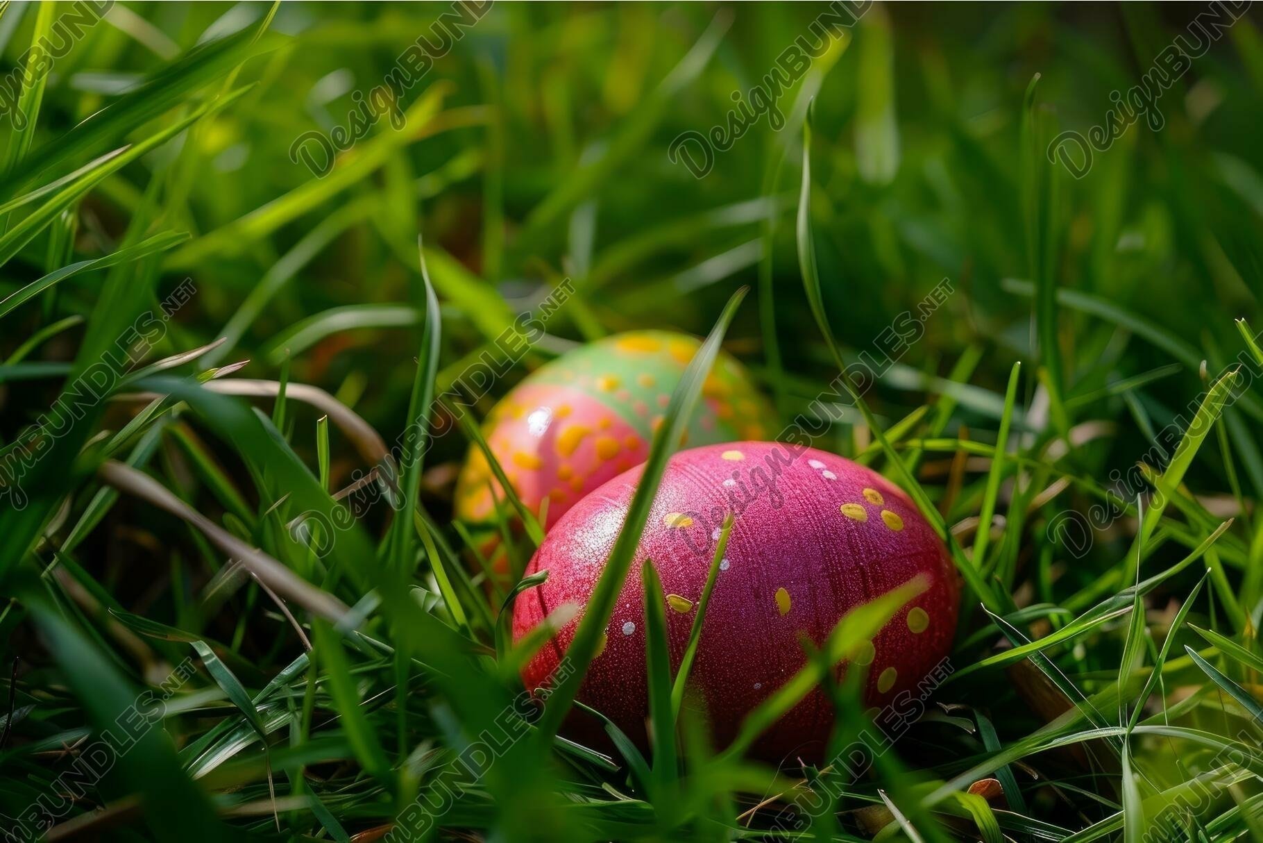 Real Easter Eggs In Grass