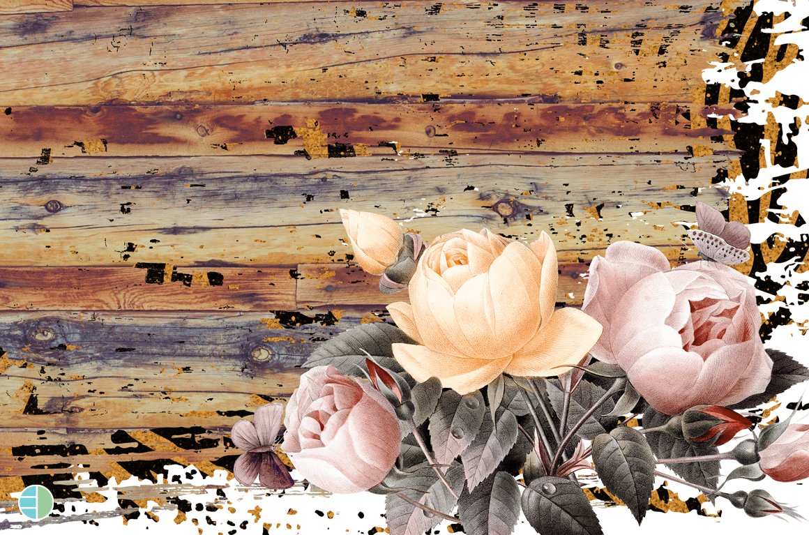 Wood Sublimation Background - Flower - Glitter Leopard (1109704 ...