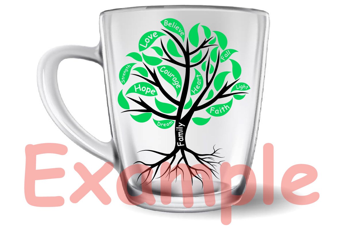 Family Tree love strength dream believe heart -751S (63828) | SVGs ...