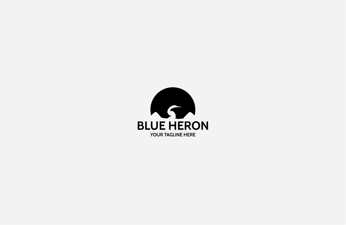 BLUE HERON LOGO (424991) | Logos | Design Bundles