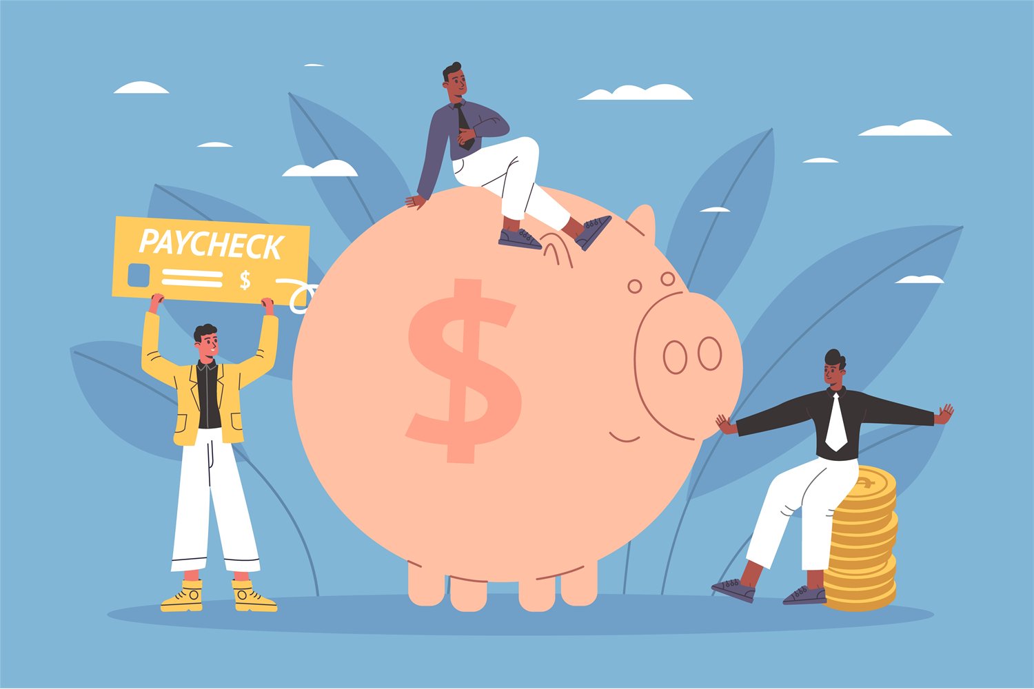 People Saving Money Cartoons