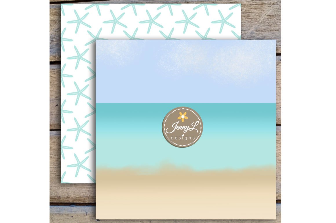 Beach Summer Digital Papers and Clipart (665928) | Patterns | Design ...