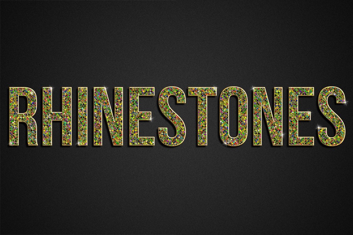 Rhinestones Text Effect