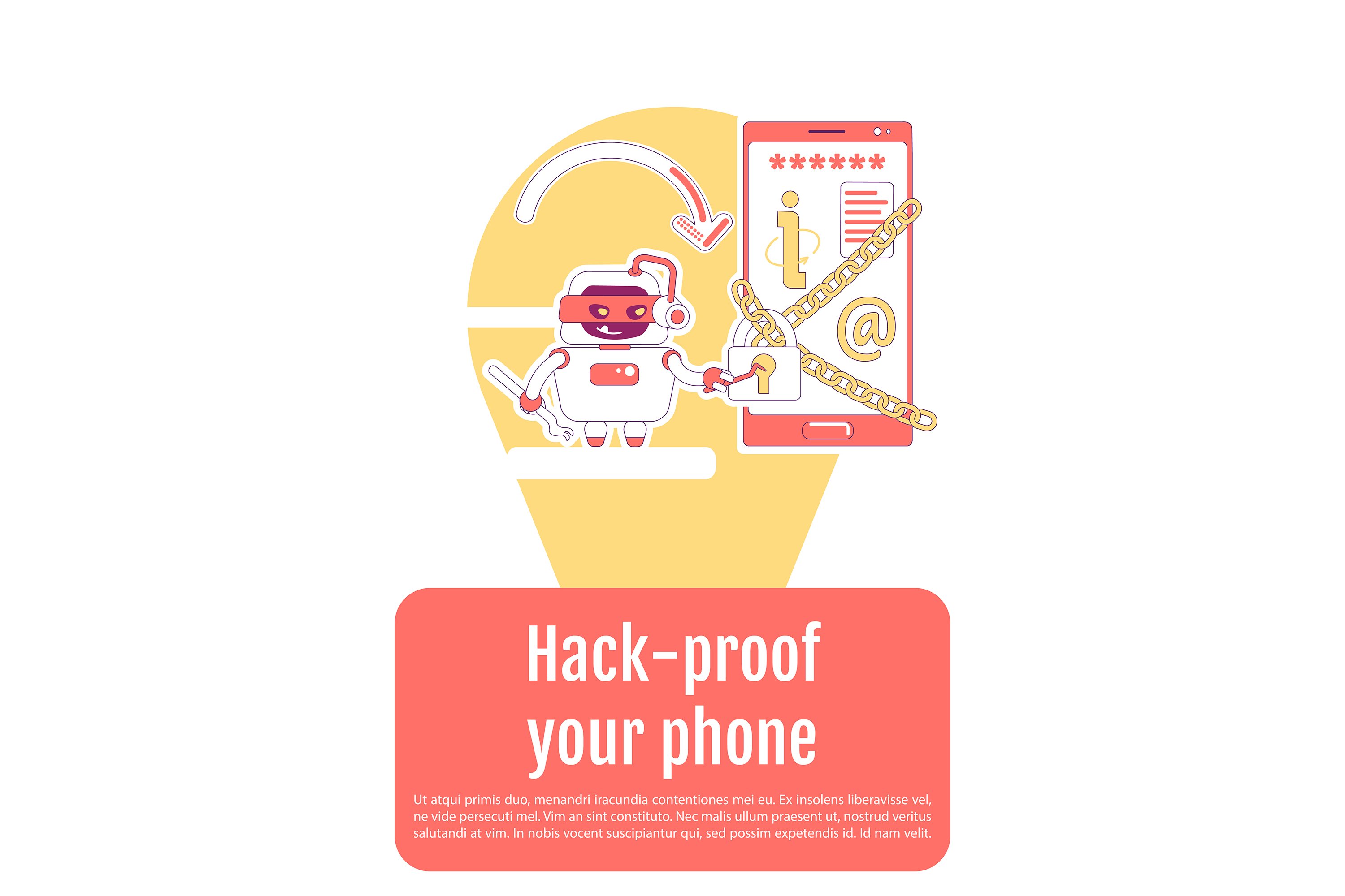 Bad bot poster flat silhouette vector template (839835) | Flyers ...