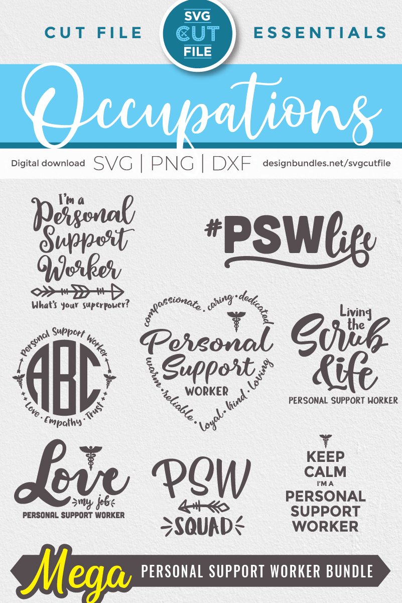 Personal Support Worker svg bundle, a PSW svg bundle (705303) | Cut ...
