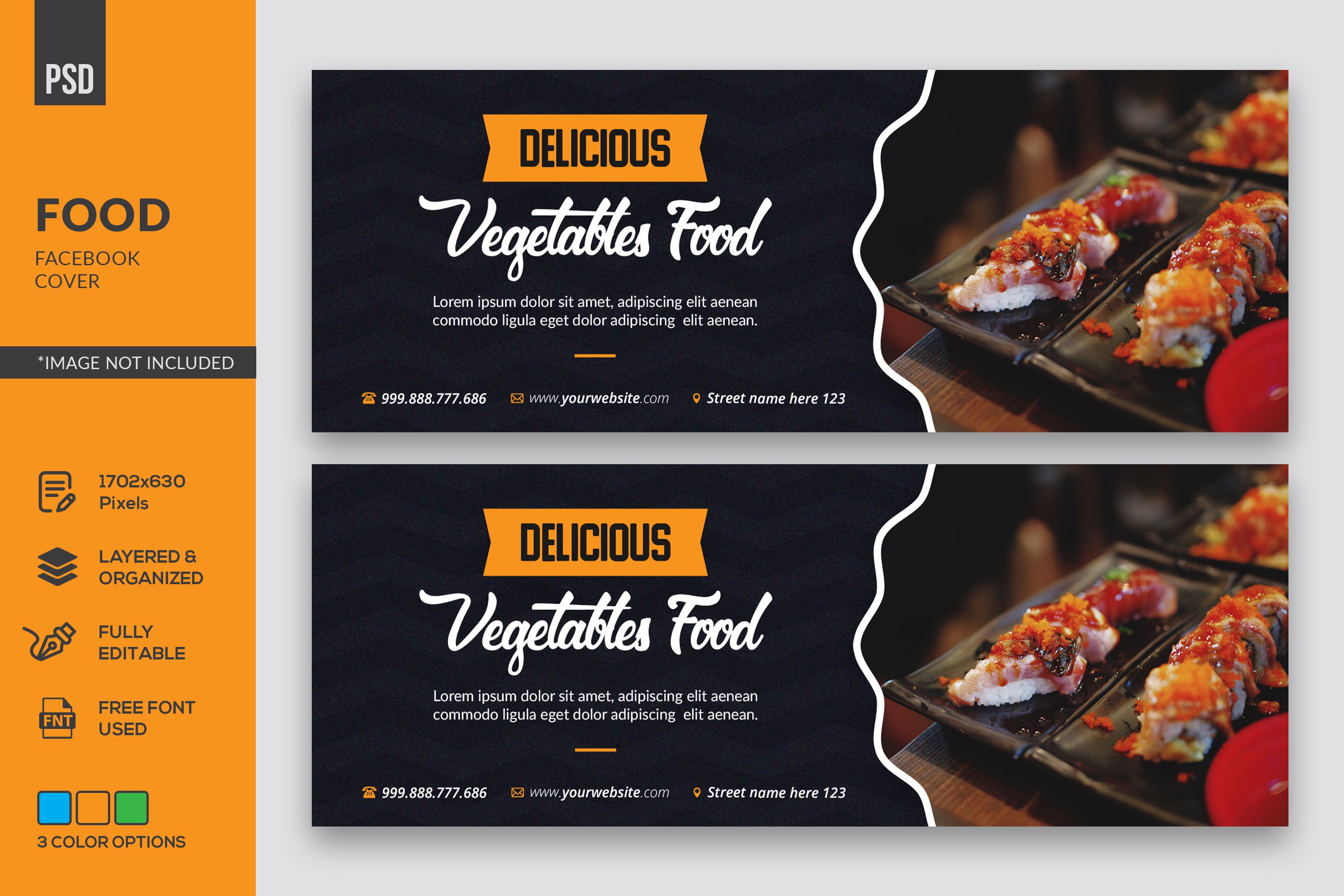 Food Facebook Cover (776304) | Facebook | Design Bundles