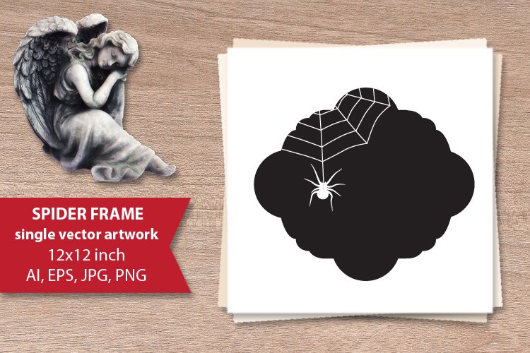 spider frame - single vector artwork (885993) | Elements | Design Bundles