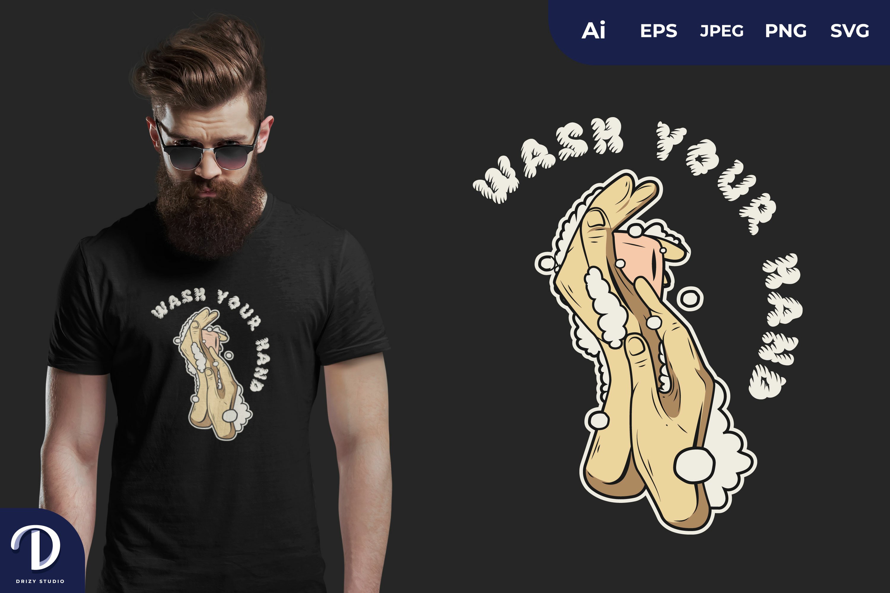 Wash Your Hand for T-Shirt Design (1185573) | Illustrations | Design ...