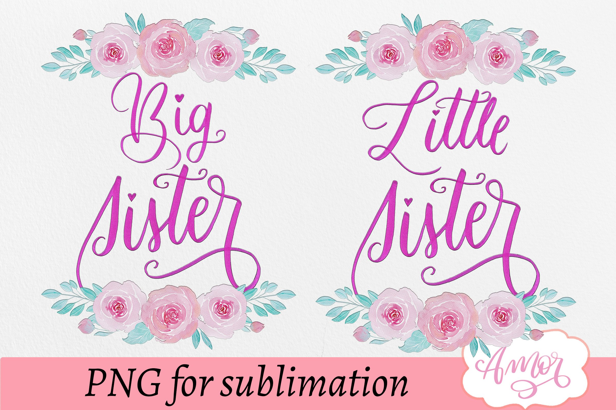 Big sister little sister sublimation design (1165886) | Sublimation ...