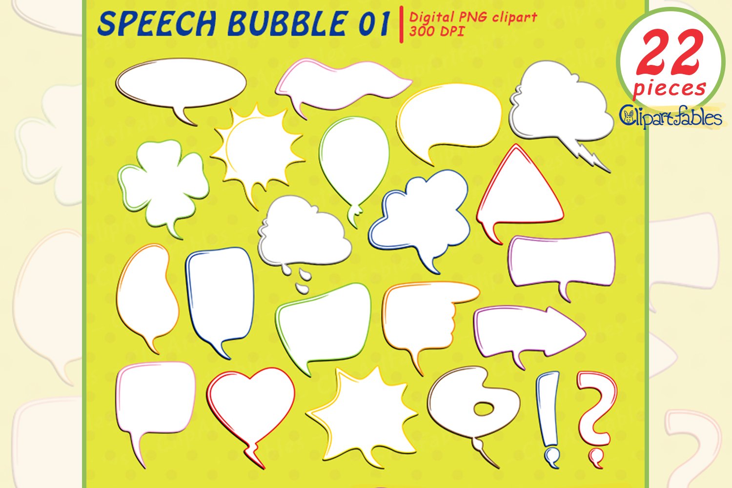 SPEECH BUBBLE clipart, Colorful text bubbles, Comic, Chat (729510 ...