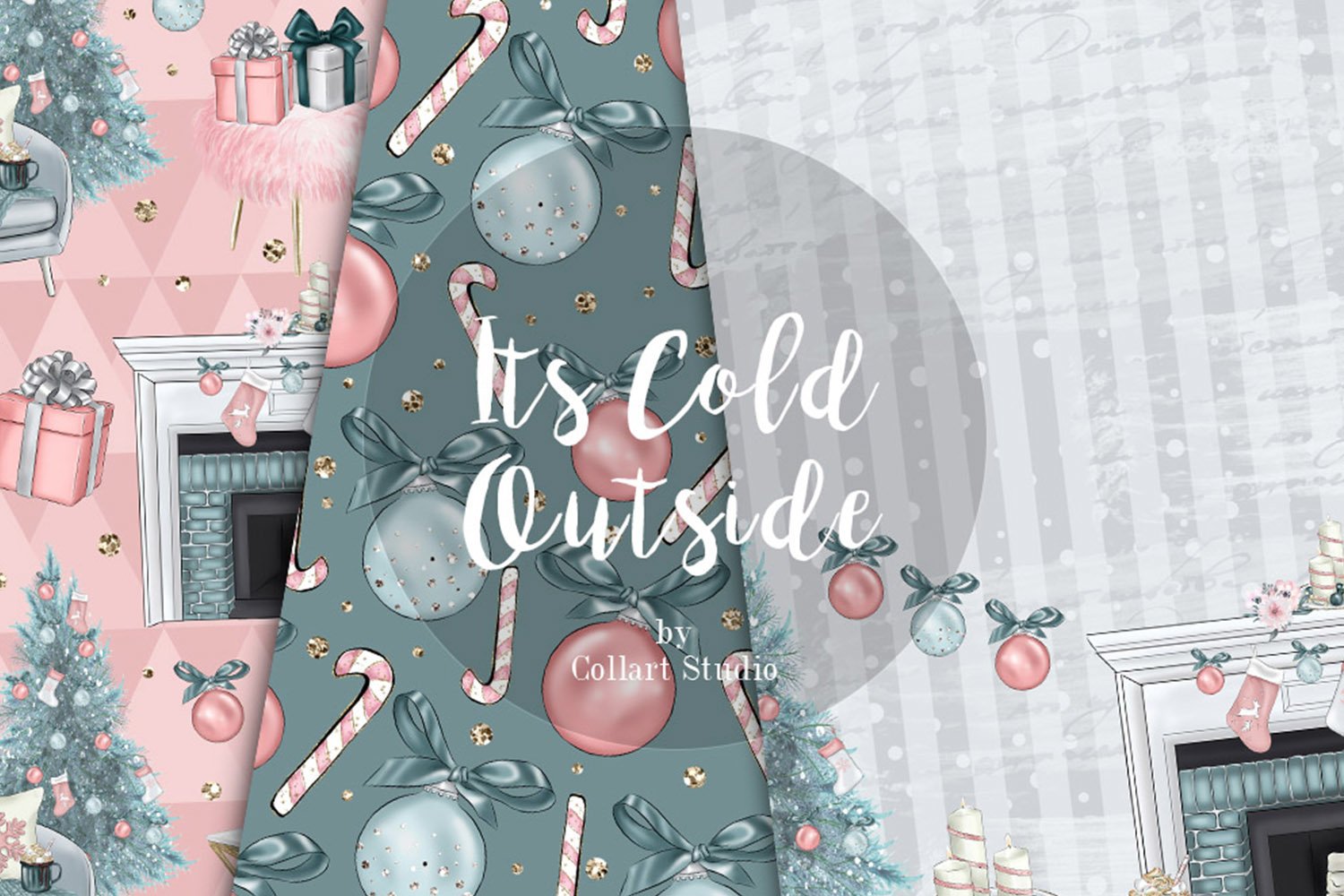 Christmas digital paper, Home decor patterns, Winter Scene (363552 ...