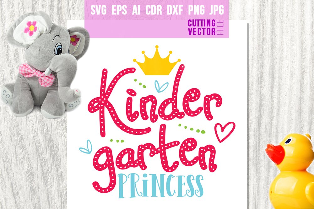 Kindergarten Princess - svg, eps, ai, cdr, dxf, png, jpg (111206 ...