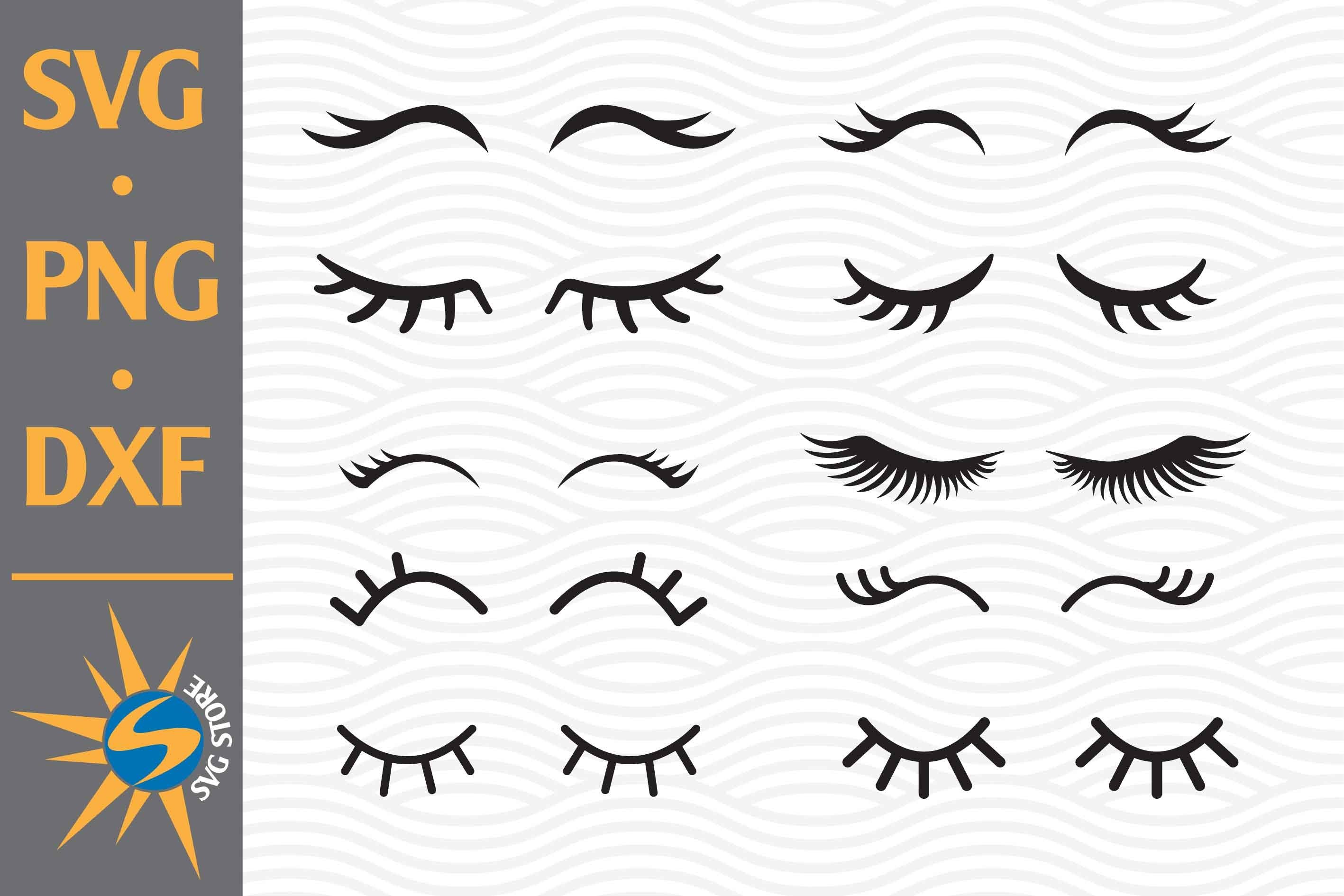 Eyelash SVG, PNG, DXF Digital Files Include (687938) | Cut Files ...
