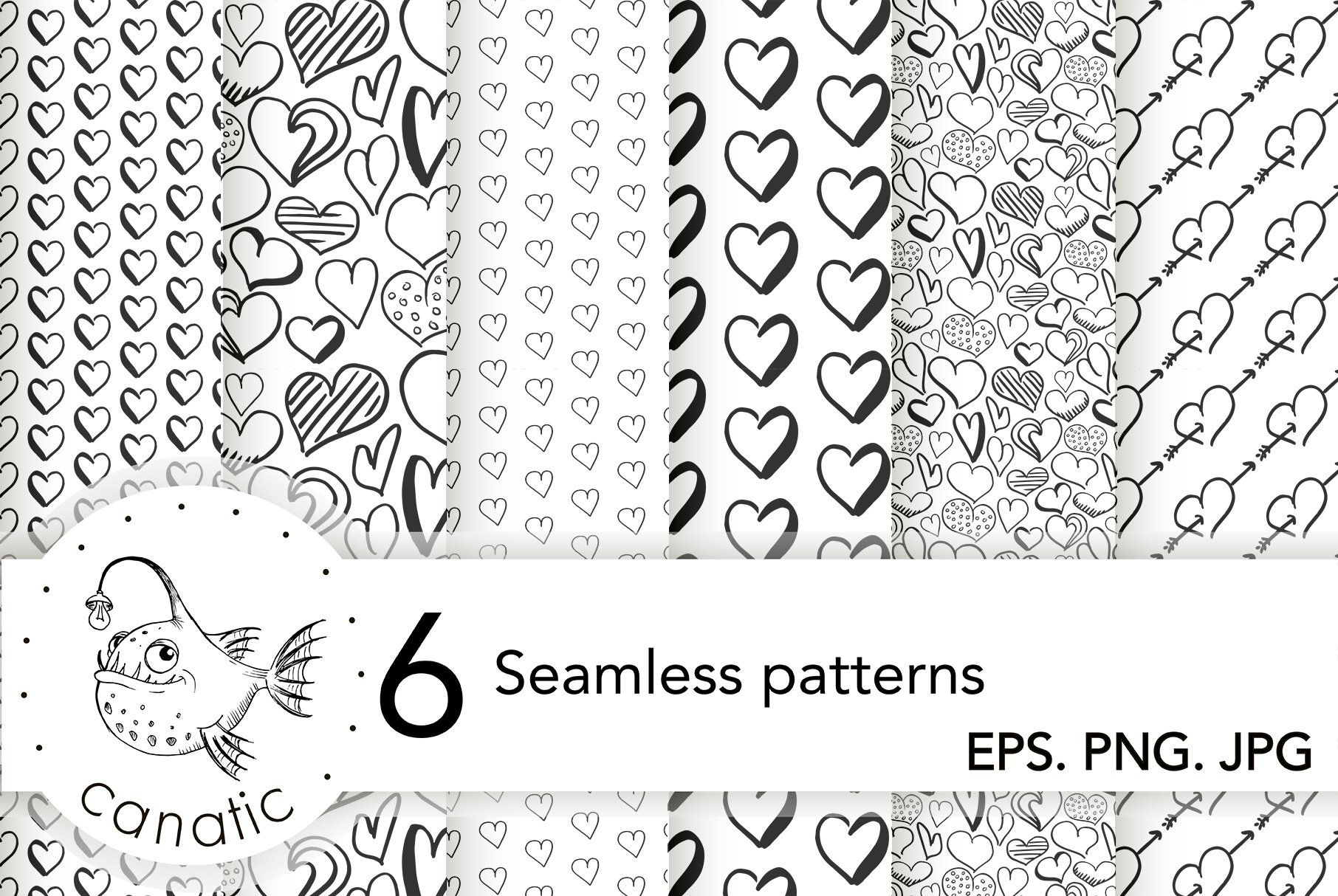 Black And White Heart Patterns