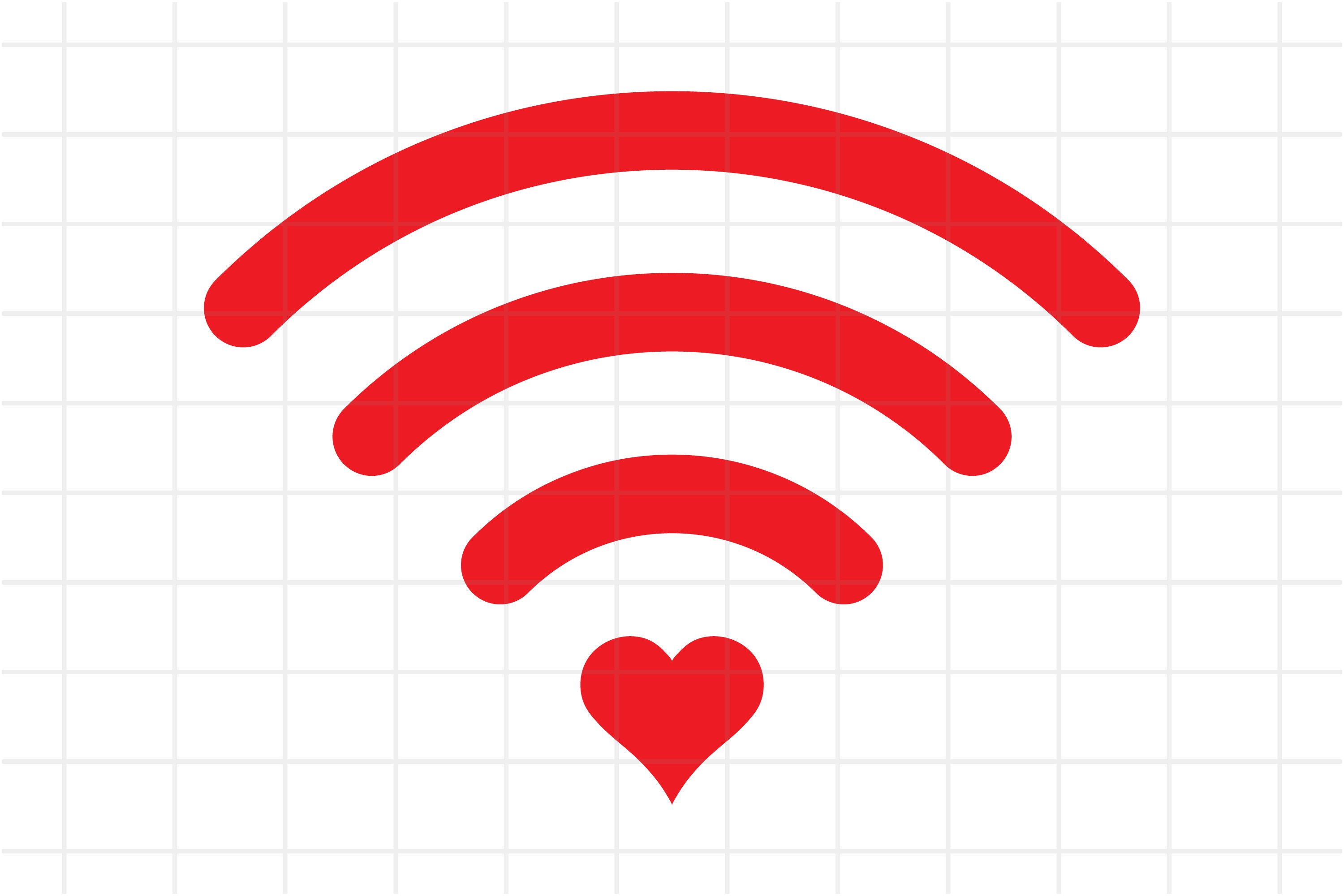 Heart wi-fi signal. Love connection SVG cut file for Cricut. (661252 ...