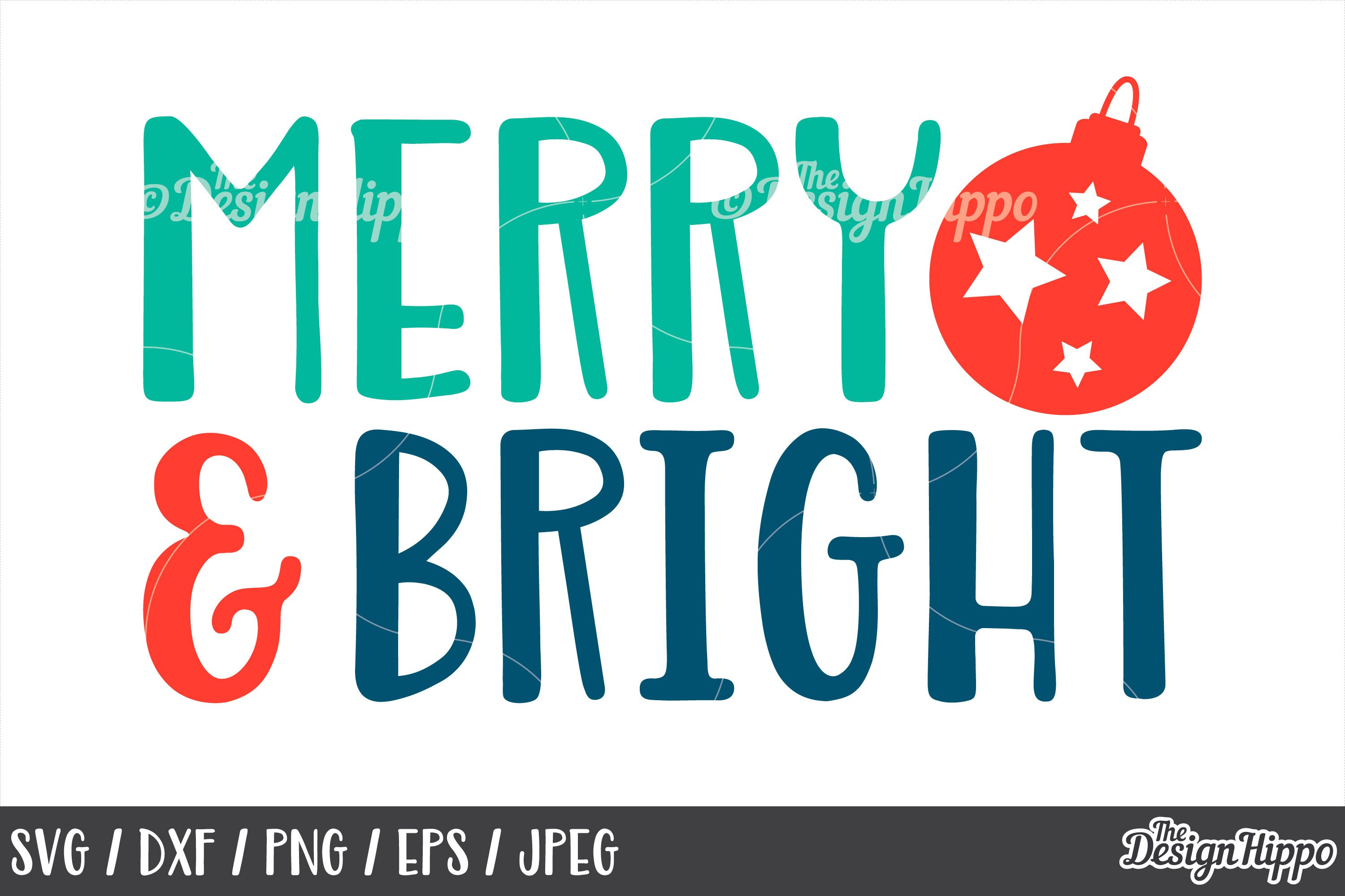 Christmas Bundle, Merry and Bright SVG, PNG, DXF, Cut Files (157814 ...