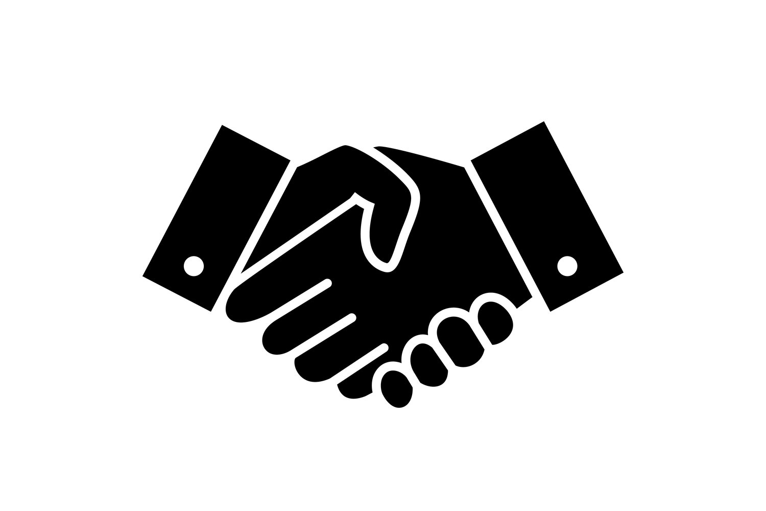 Professional welcome and respect handshake icon (874506 ...