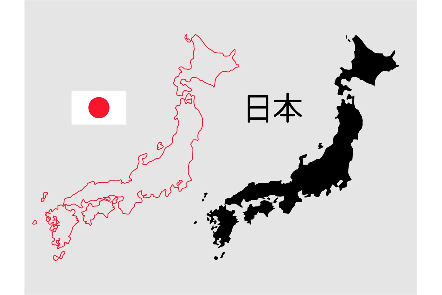 Japanese Map Outline