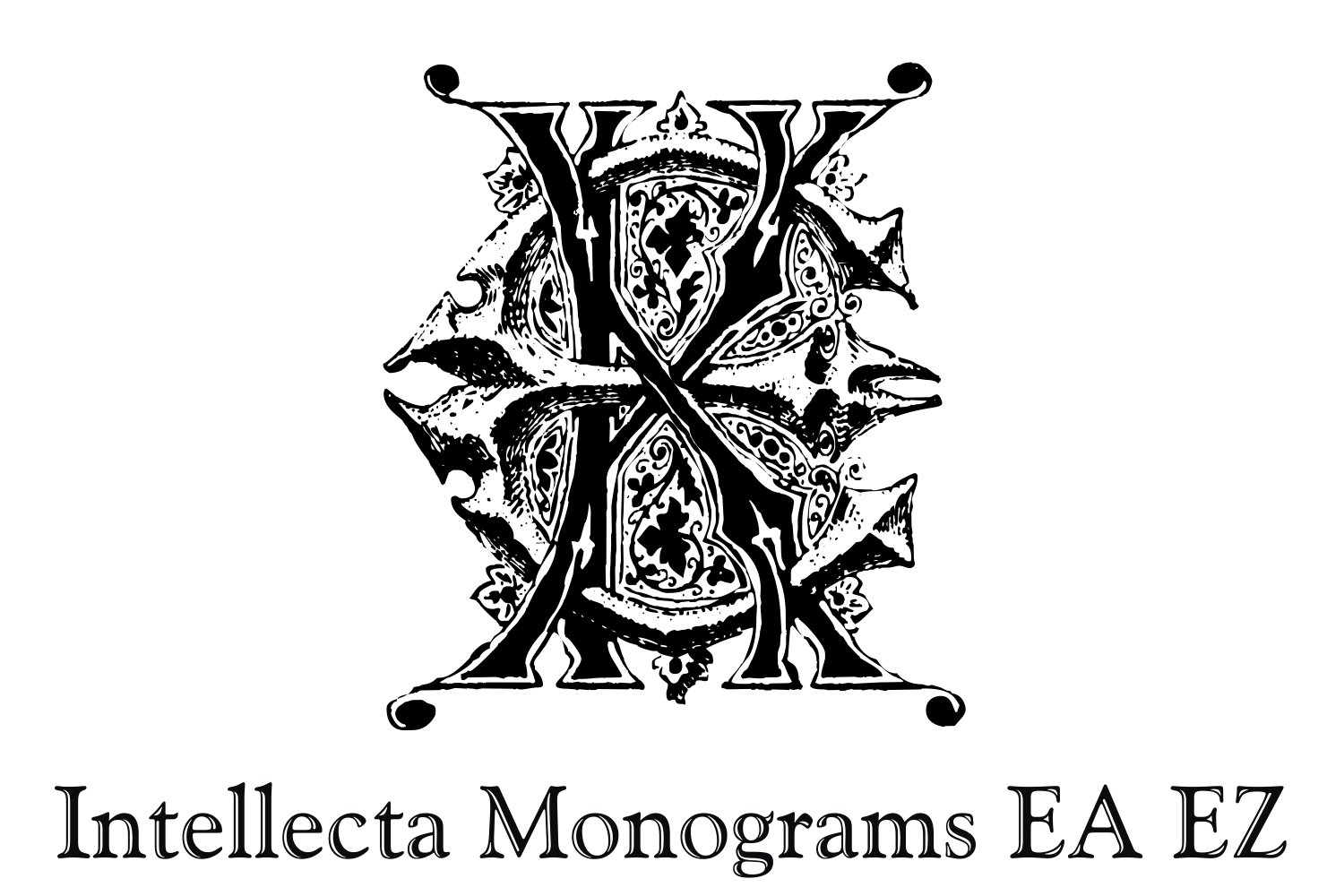 Intellecta Monograms EA EZ (115062) | Dingbats | Font Bundles