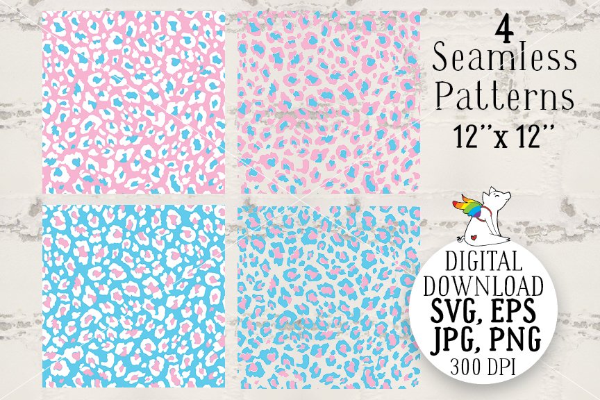 Transsexual Transgender Leopard Seamless Pattern, LGBTQ (968219 ...
