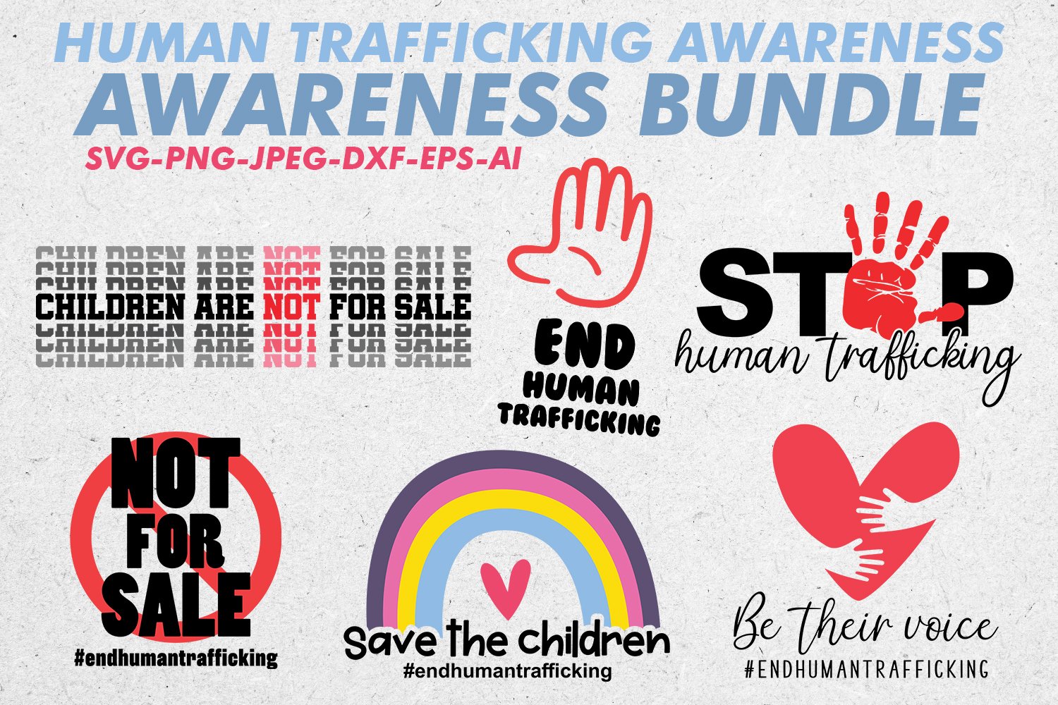 Human Trafficking Awareness SVG Bundle (821843) | Printables | Design ...