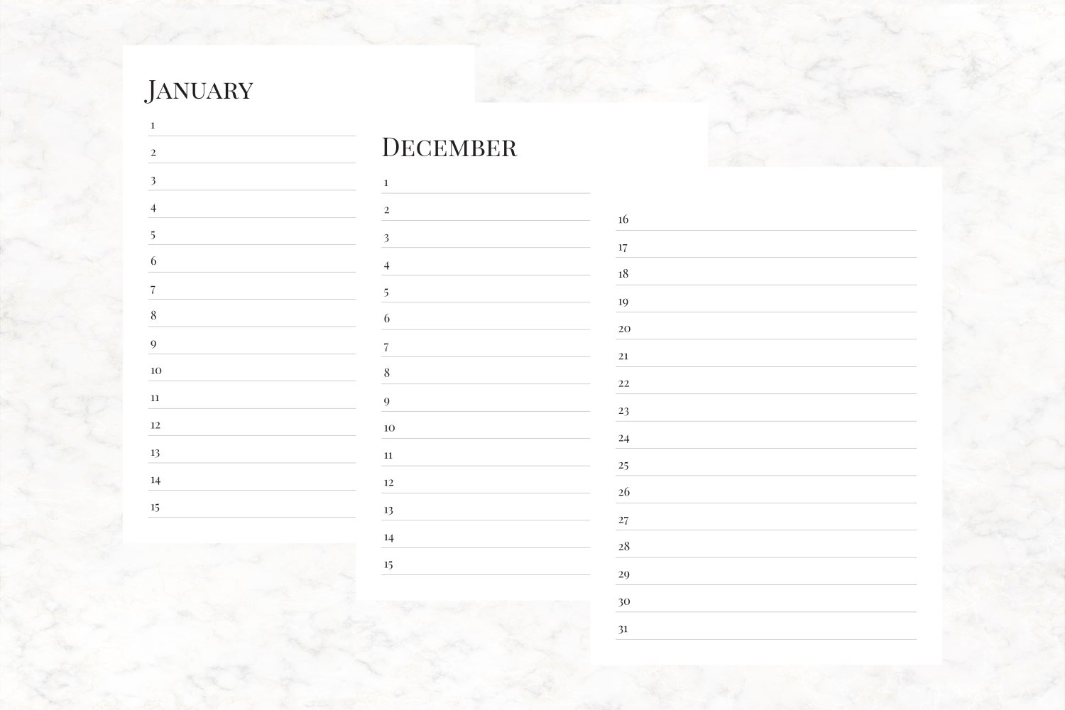 Perpetual Calendar Triangles Cover Digital Planners