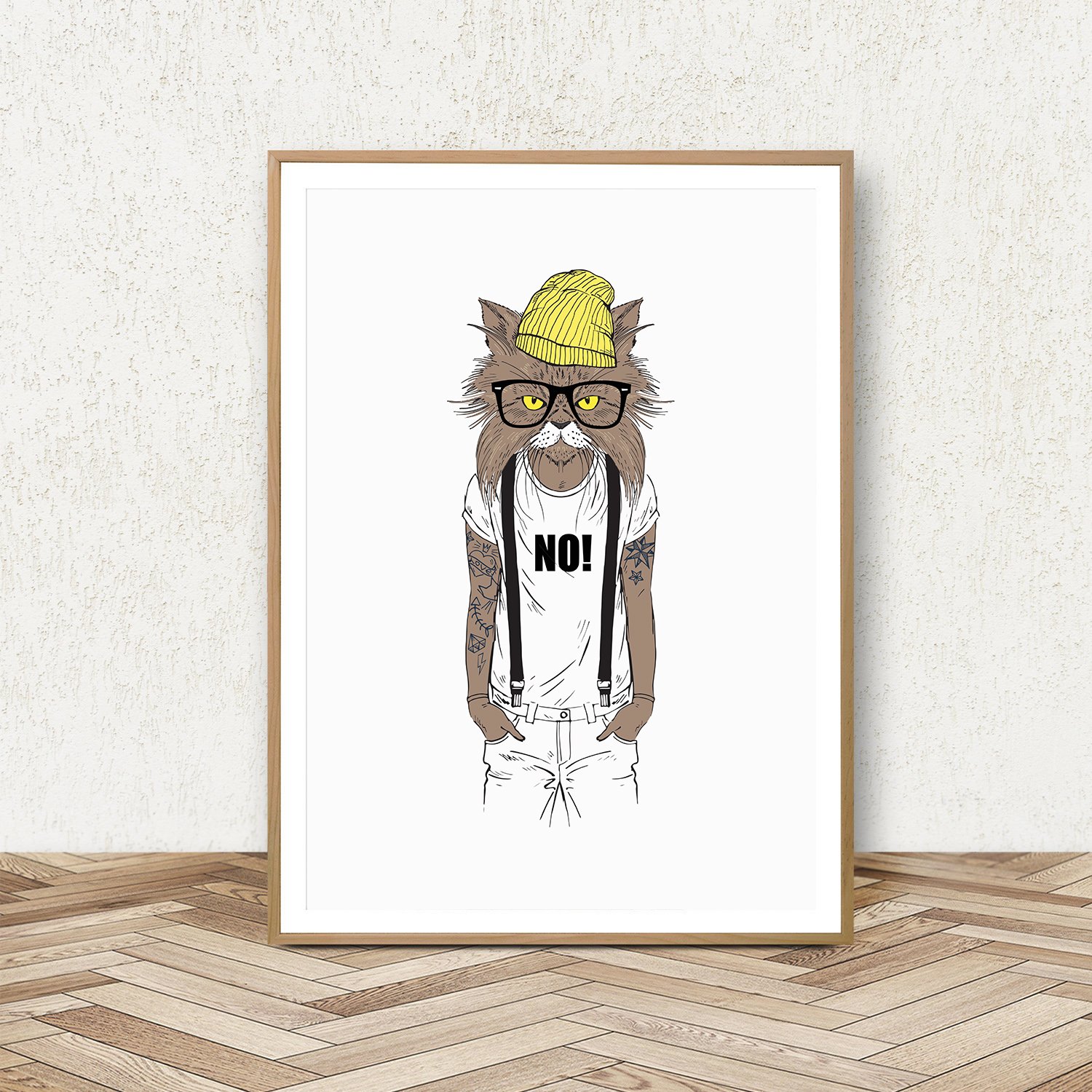 Hipster Wall Art, Funny Animal Prints, Hipster Animals (200139 ...