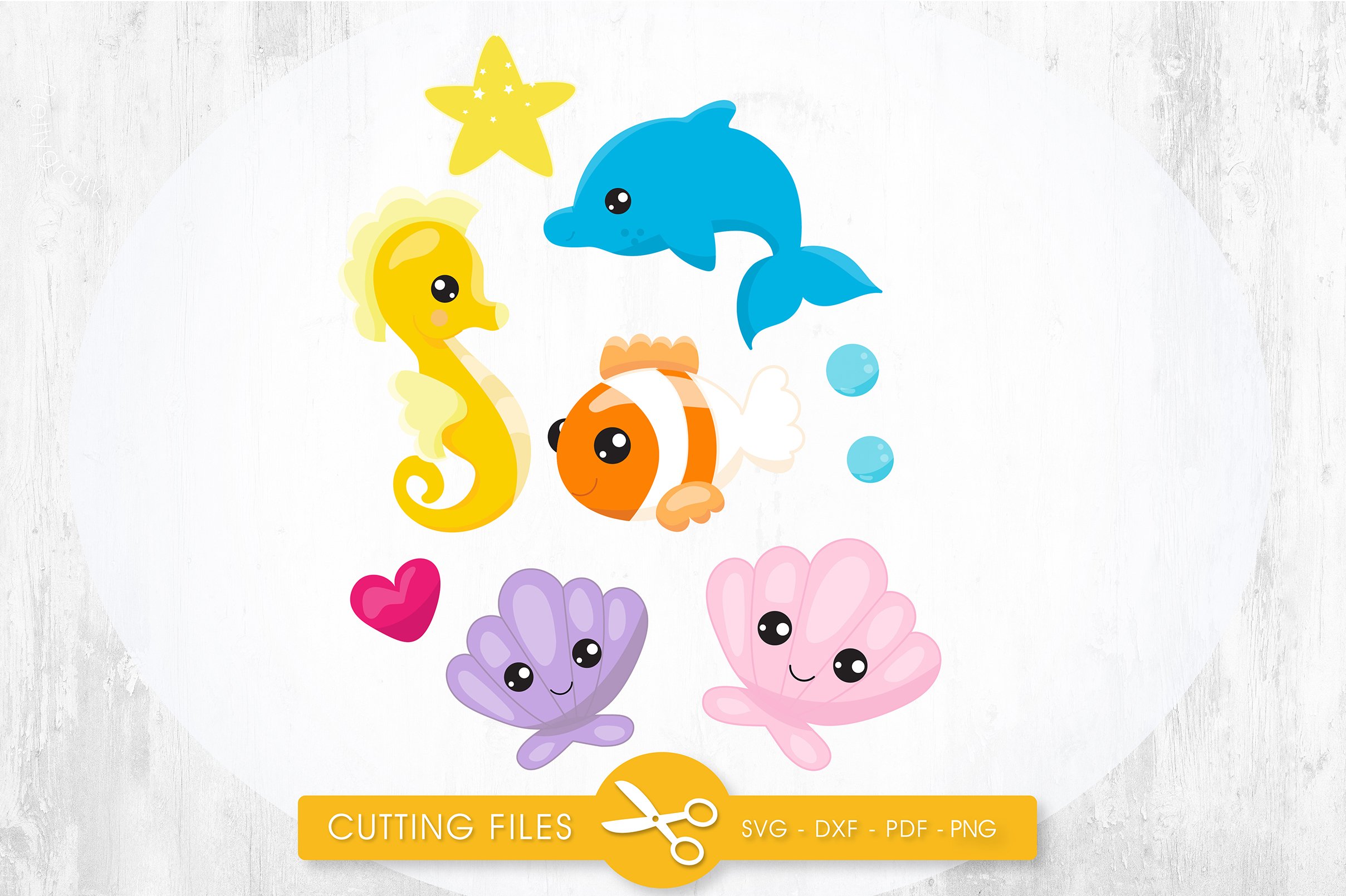 Ocean Friends cutting files svg, dxf, pdf, eps included - cut files for ...