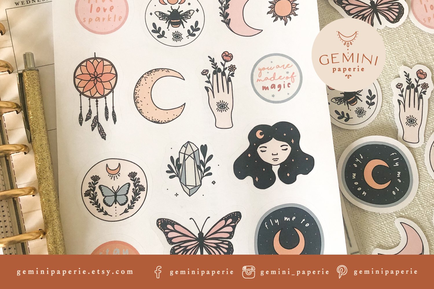 Mystical Printable Stickers | Cricut Design Sticker Sheet (903640 ...