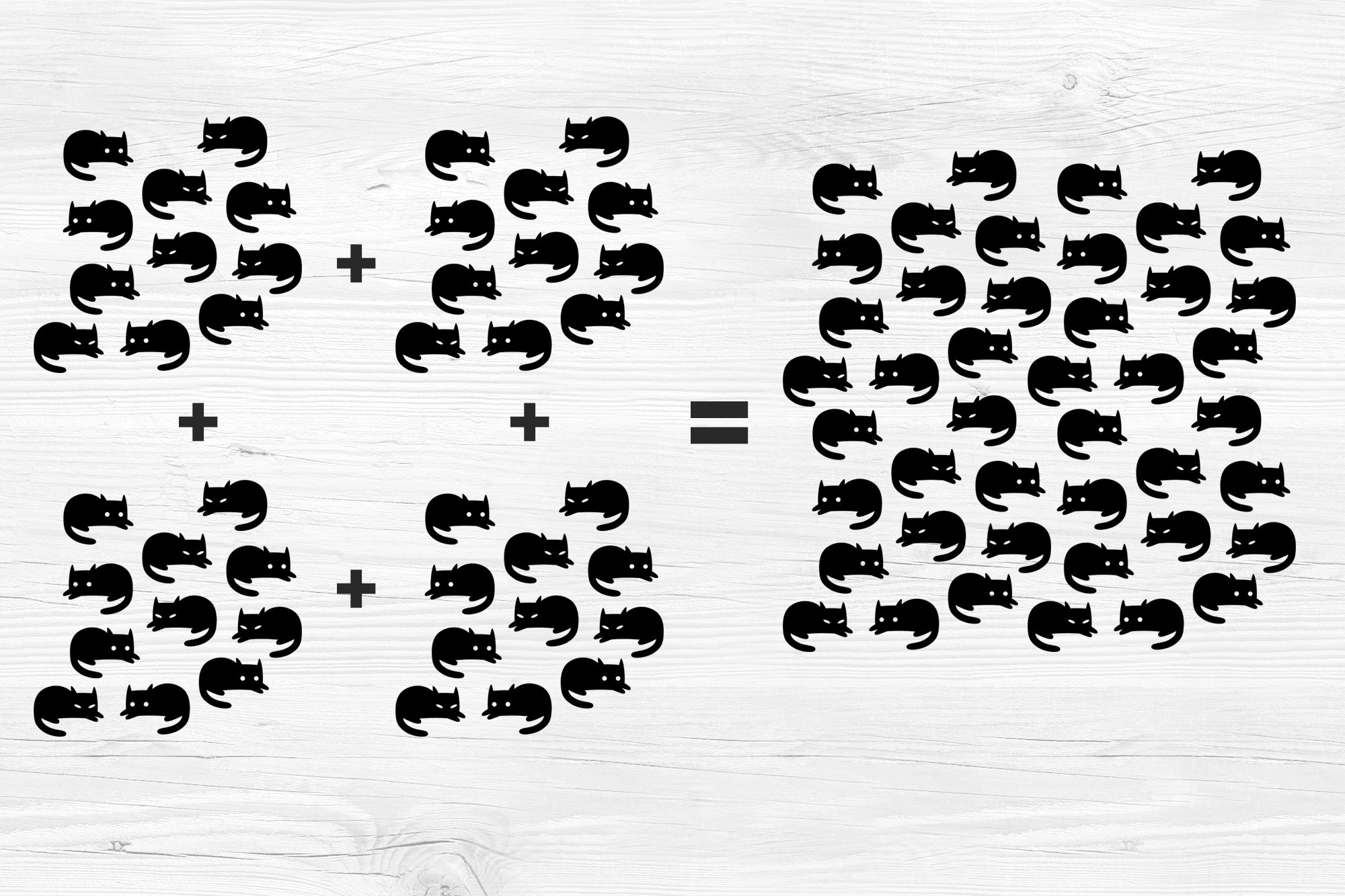 Cat pattern svg Black cat svg Cat digital paper bundle