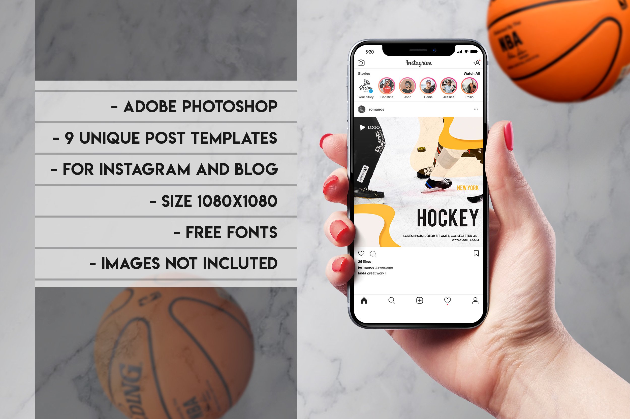 9 instagram post template (379078) | Web Elements | Design Bundles