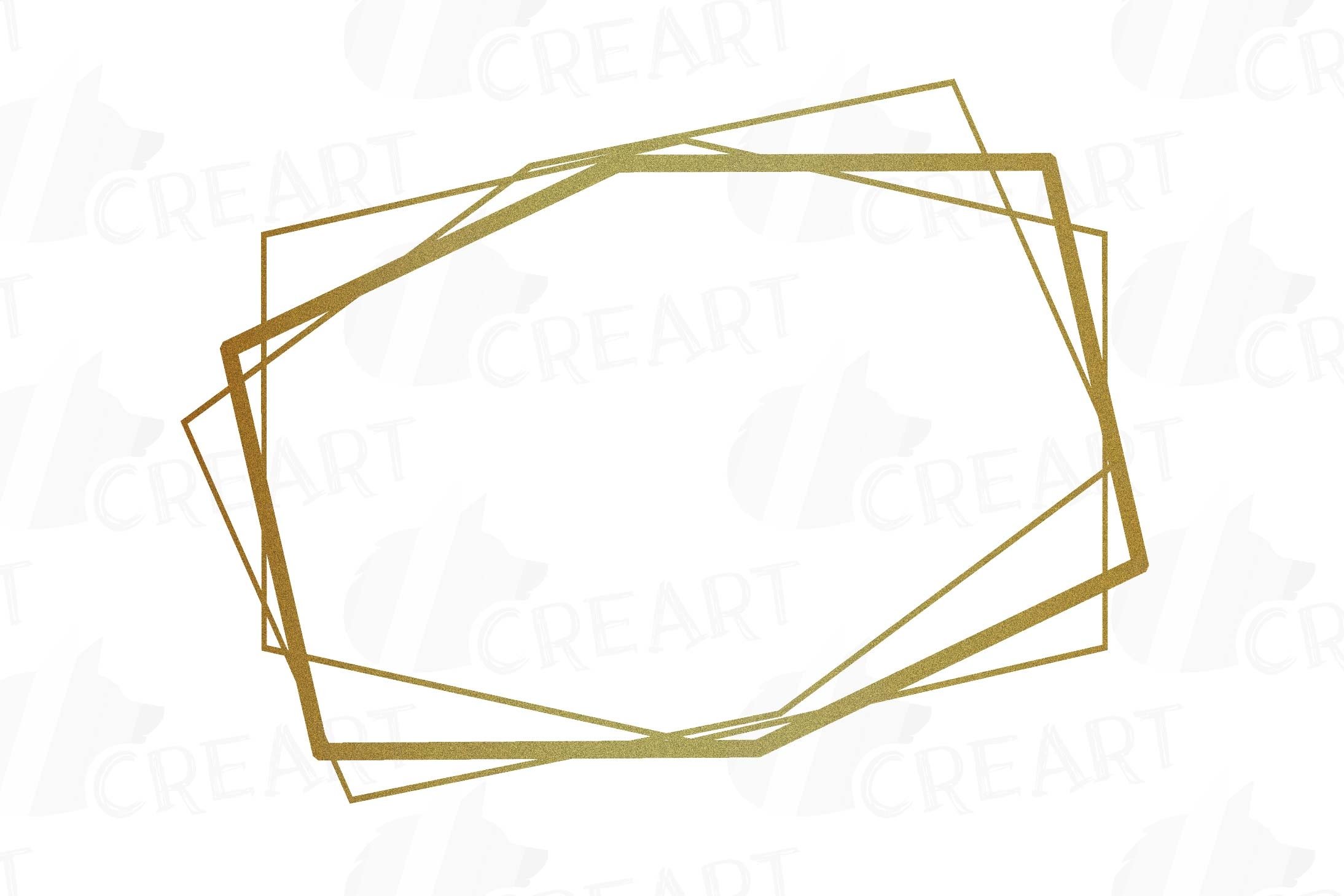 Glitter golden elegant wedding geometric frames png (209981 ...