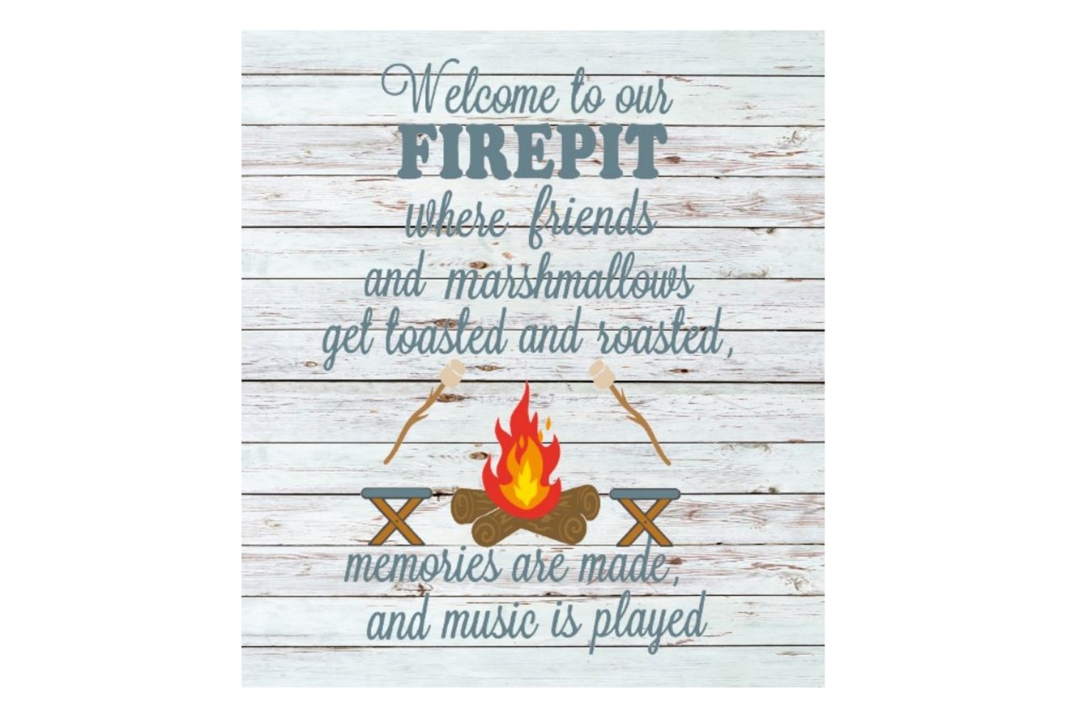 Fire Pit DIY Sign Design #01 SVG Cut File (186213) | Cut Files | Design ...