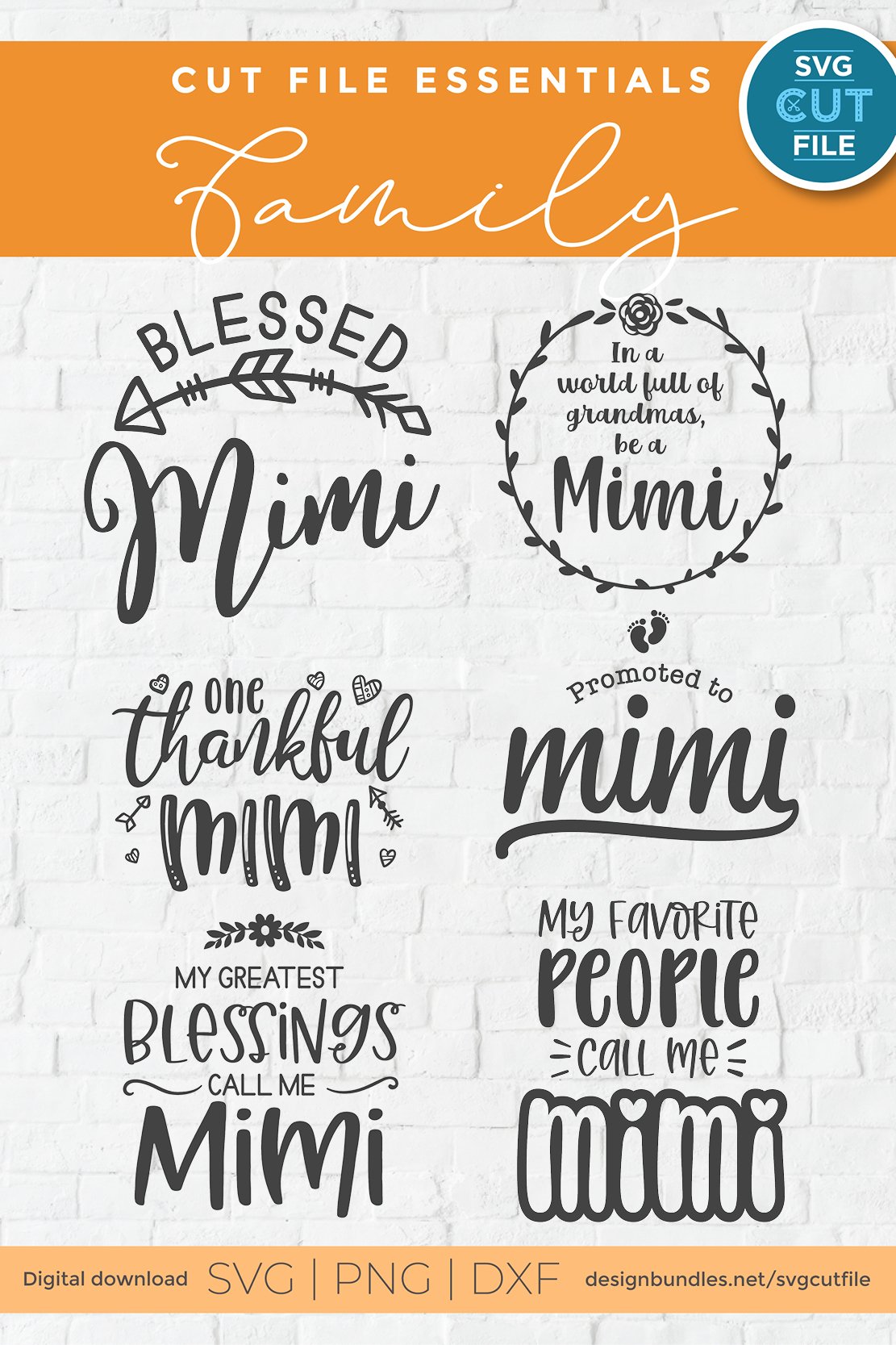 Mimi svg bundle - a grandma mimi svg bundle for crafters (811023) | Cut ...