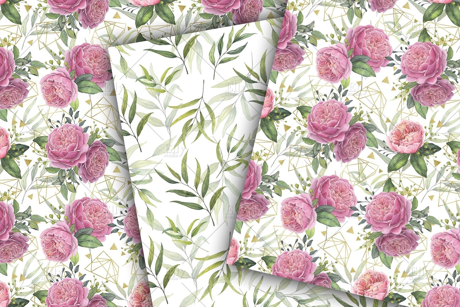 Seamless Floral Patterns Digital Paper Pack (541491) | Patterns ...