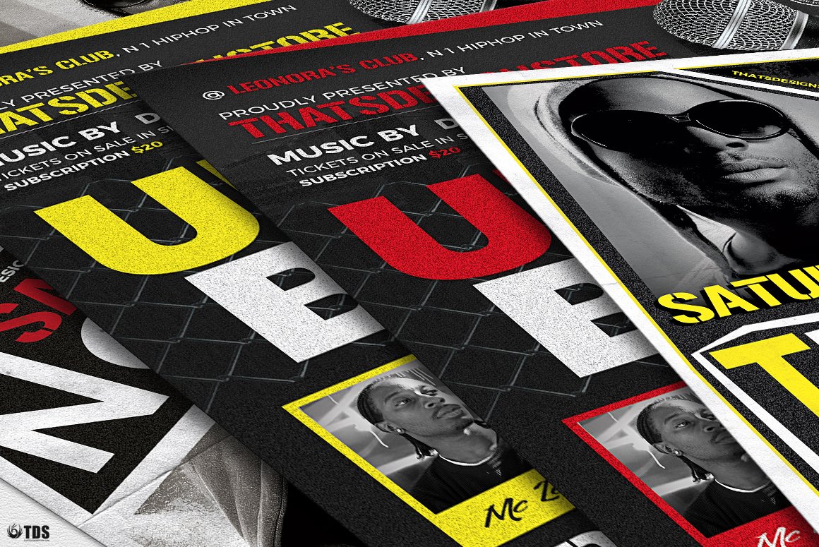 Freestyle Rap Battle Flyer Bundle V1 (77748) | Flyers | Design Bundles