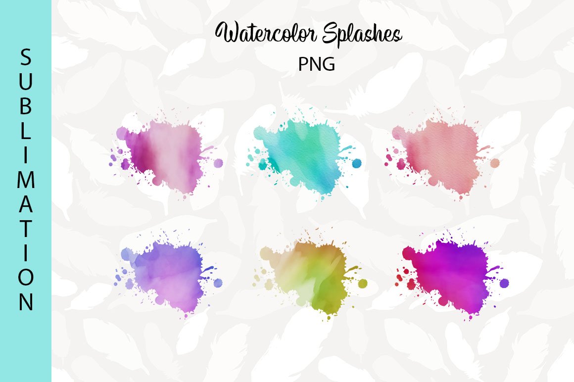 Sublimation Backgrounds | Watercolor Splashes (302621) | Sublimation ...