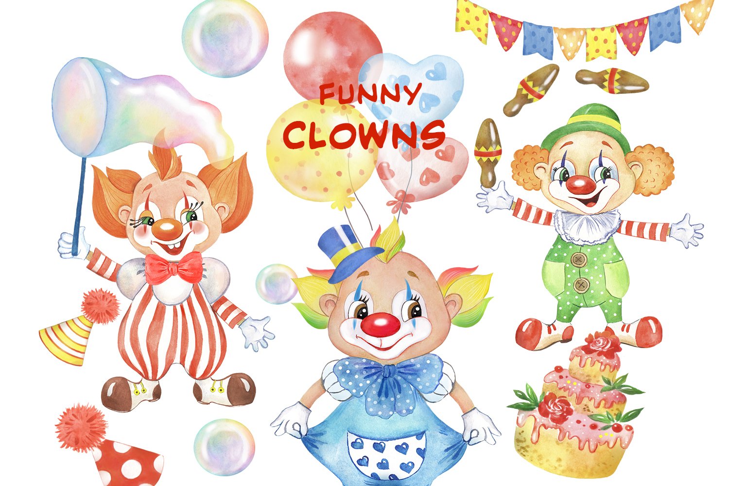 Circus Clowns Clipart