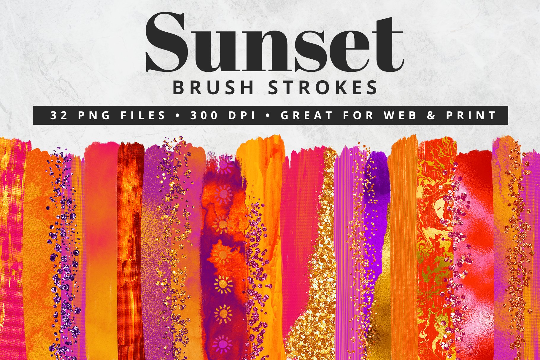 Sunset Brush Strokes